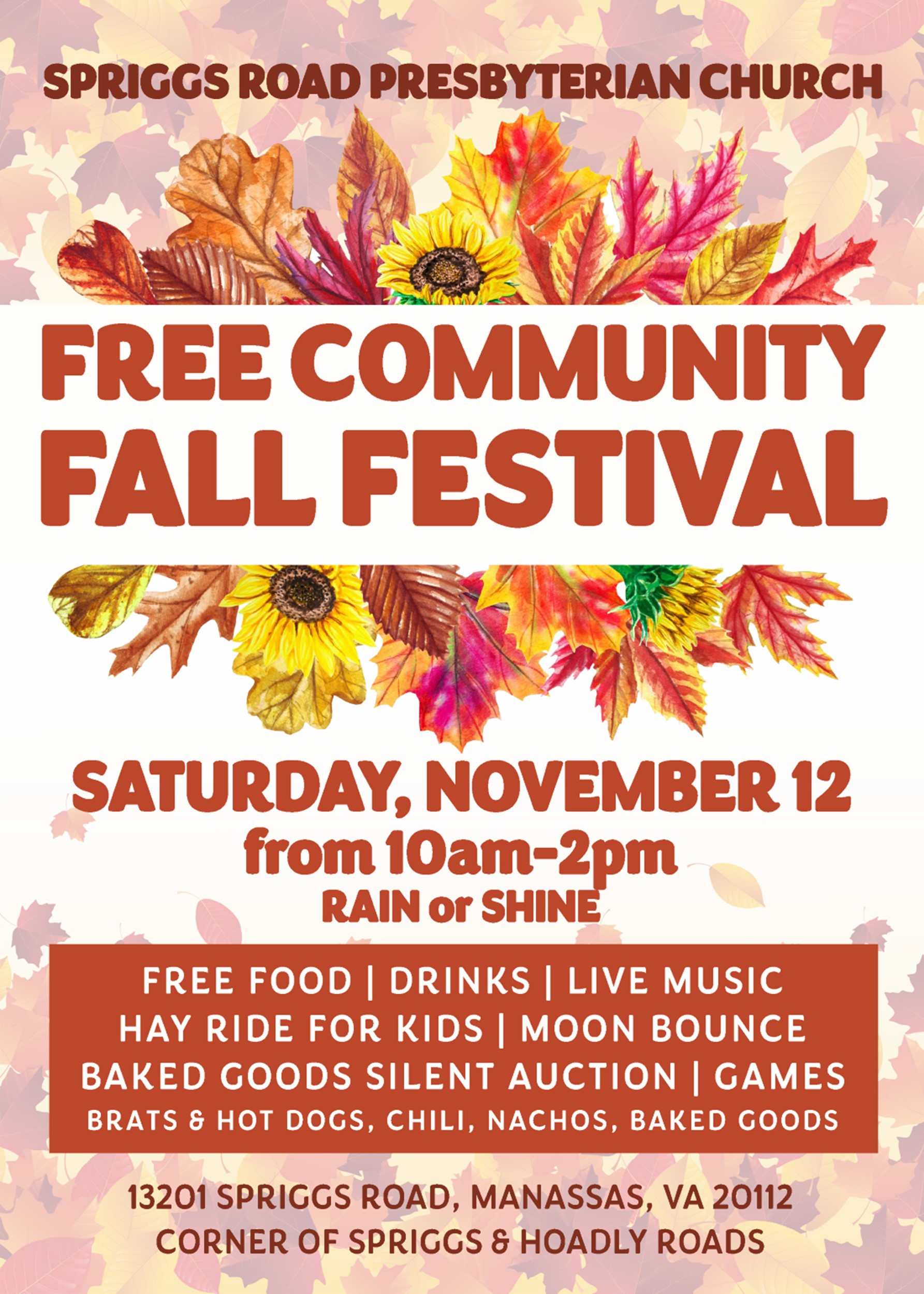 Free Fall Festival November 12, 2022 – Spriggs Road Presbyterian Church